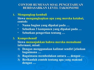 taxonomy bloom's theory | PPT