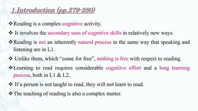 teaching reading, teaching language skills, TEFL/TESL | PPTX