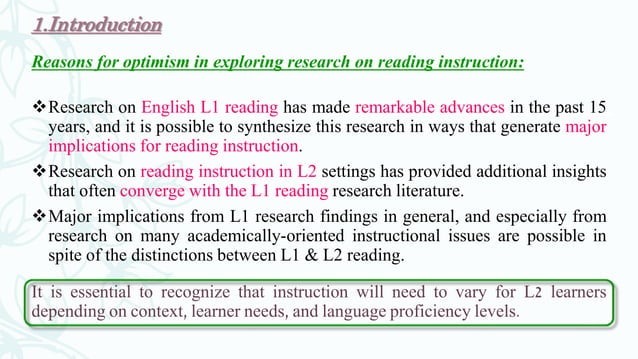 teaching reading, teaching language skills, TEFL/TESL | PPTX