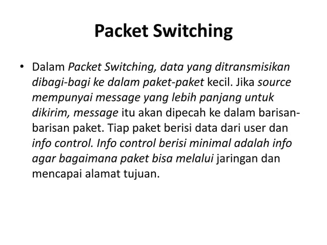9-TEKNIK SWITCHING.pptx oleh Irawan Arifianto | PPTX
