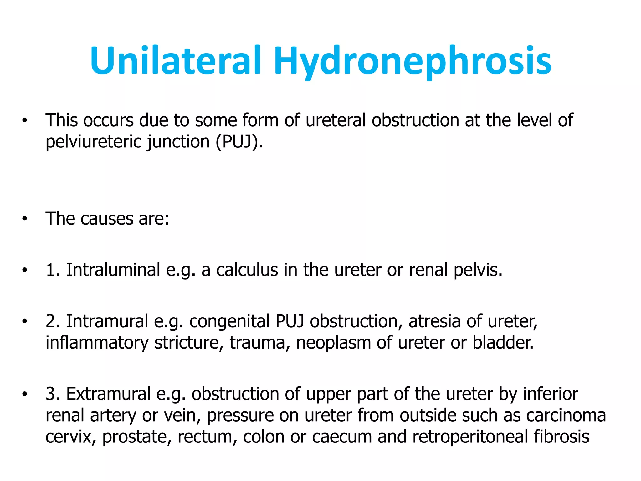 The Kidney: OBSTRUCTIVE UROPATHY | PPTX