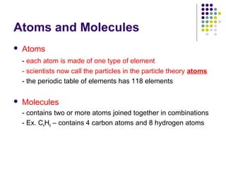 9 the particle theory-1 | PPT | Chemistry | Science