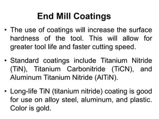 DIFFERENT TOOLS IN CNC MACHINES | PPT