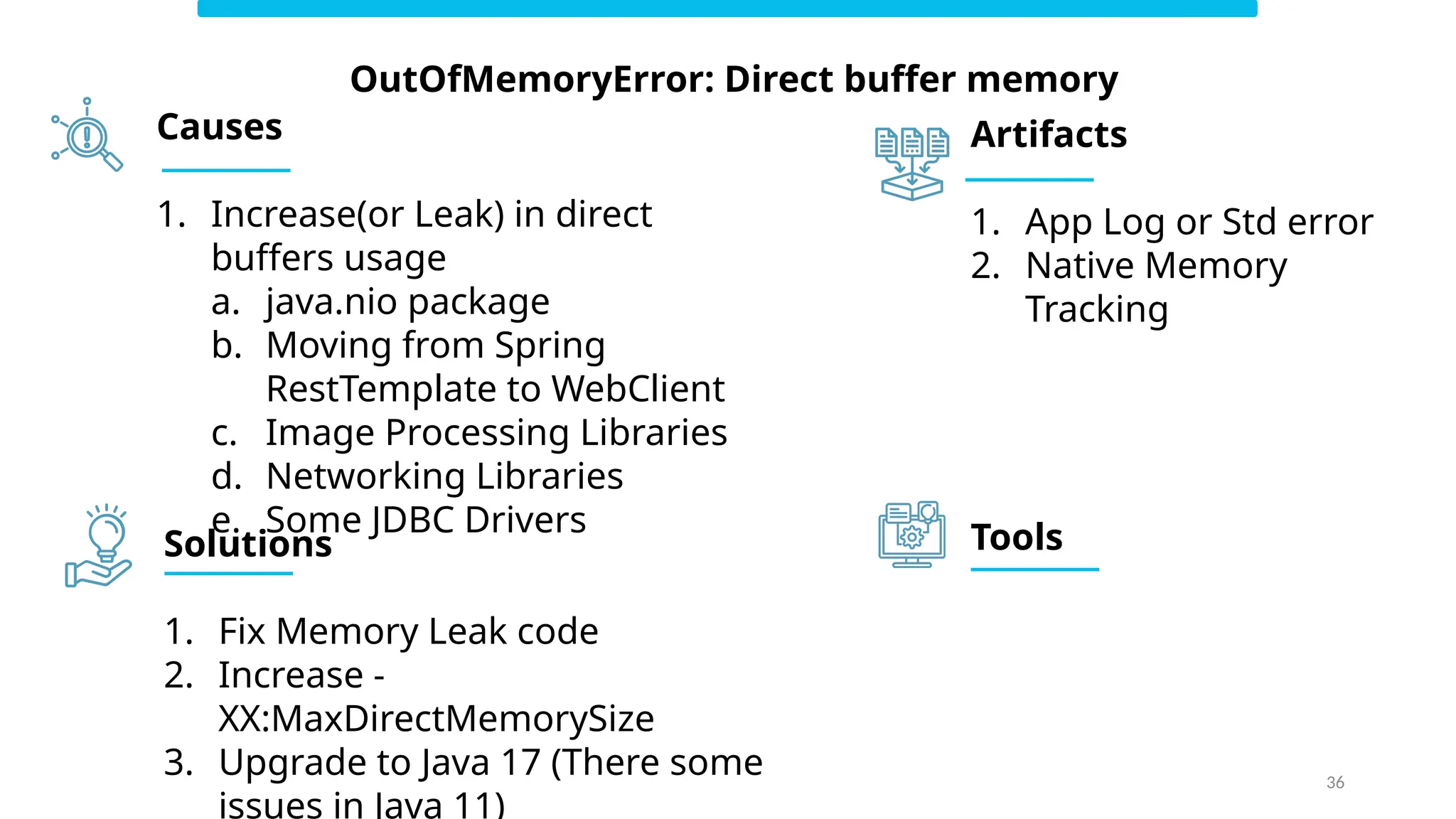 How to Troubleshoot 9 Types of OutOfMemoryError | PPTX | Web Development | Internet