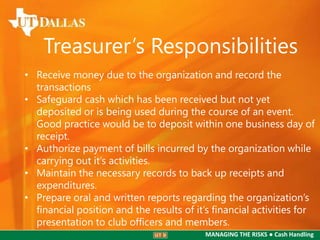 9 Cash Handling Workshop - Risk Management - 9 | PPTX