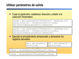 9. Uso De Procedimientos Almacenados | PPT