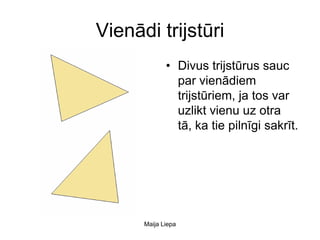 9. vienādi trijstūri | PPTX