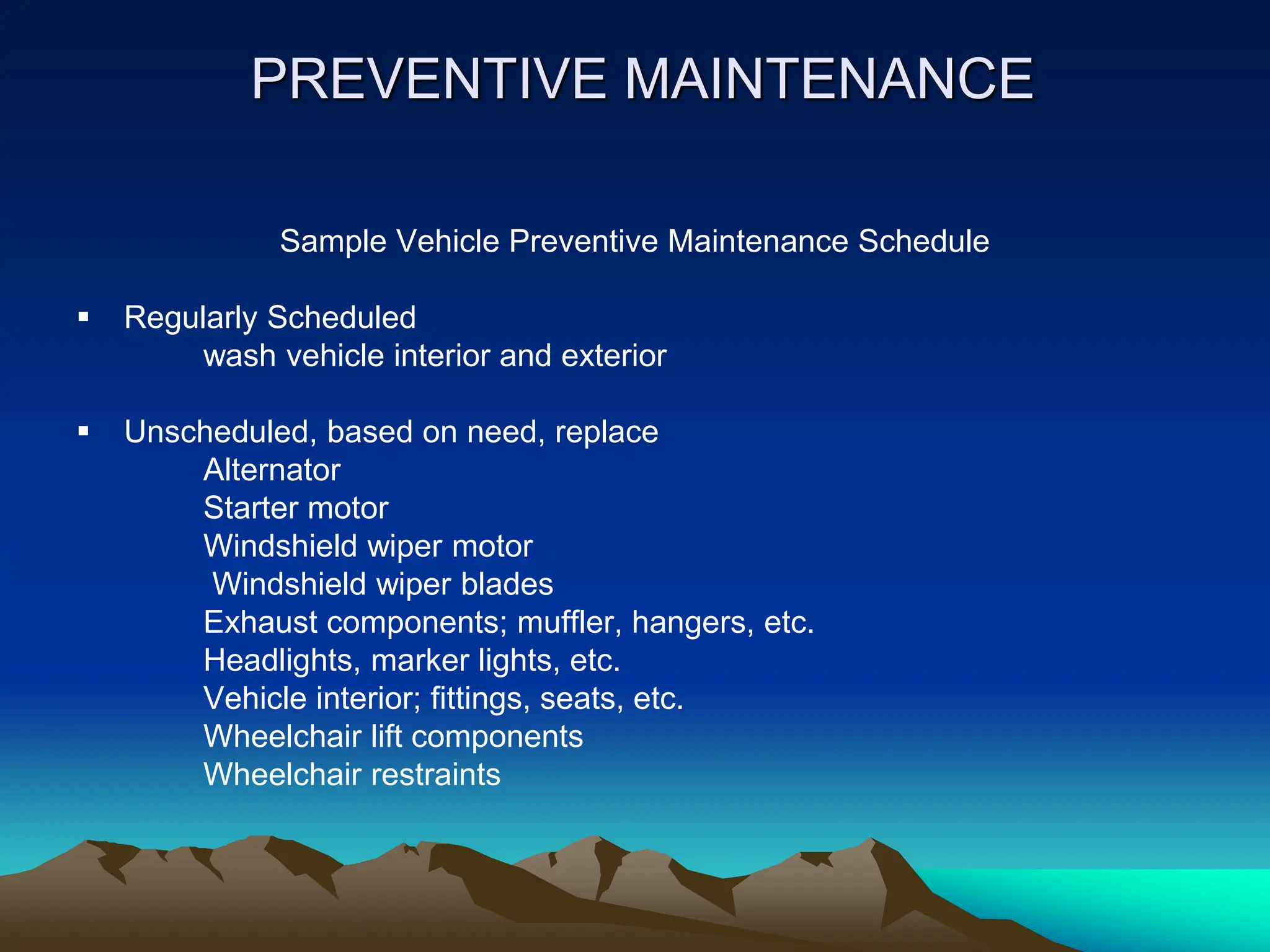 preventive maintenance is important -vm.ppt