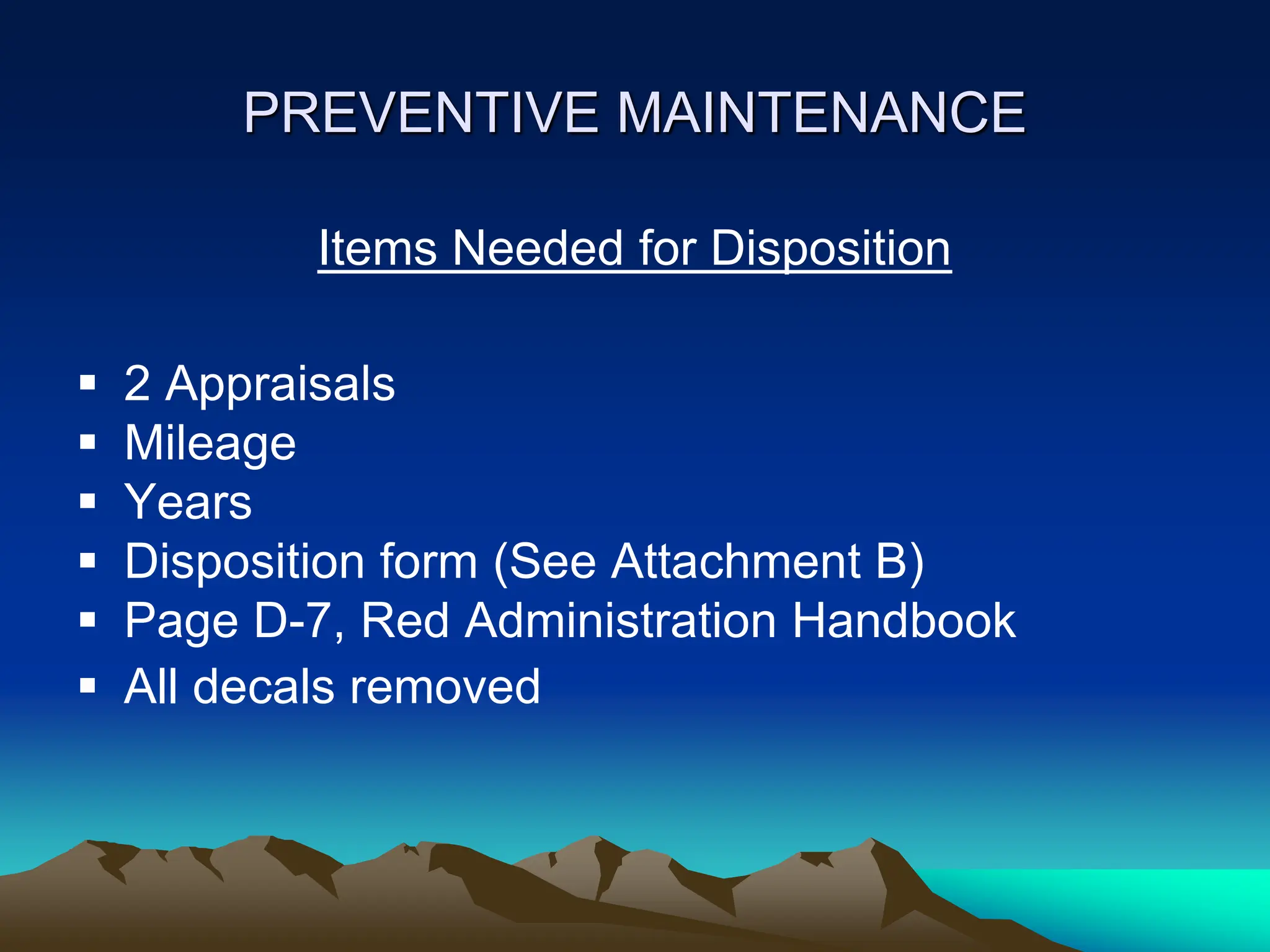 preventive maintenance is important -vm.ppt