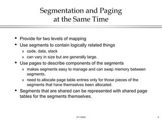 Segmentation with paging methods and techniques | PPT