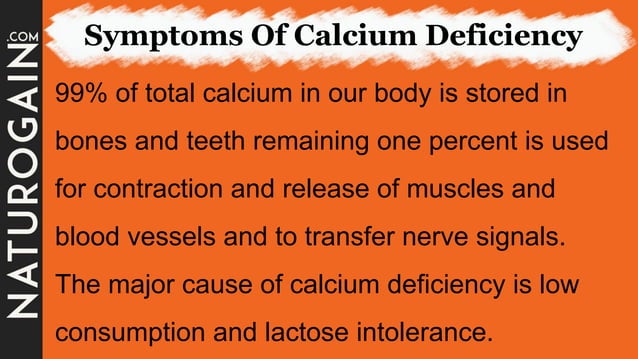 9 Warning Symptoms of Calcium Deficiency in Adults (ALERT) | PPT