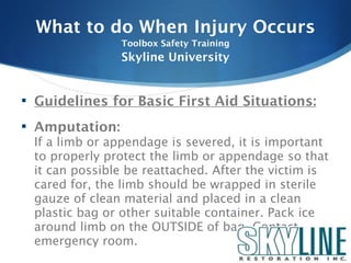 9. what to do when injury occurs | KEY