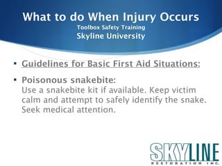 9. what to do when injury occurs | KEY