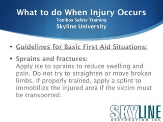 9. what to do when injury occurs | KEY