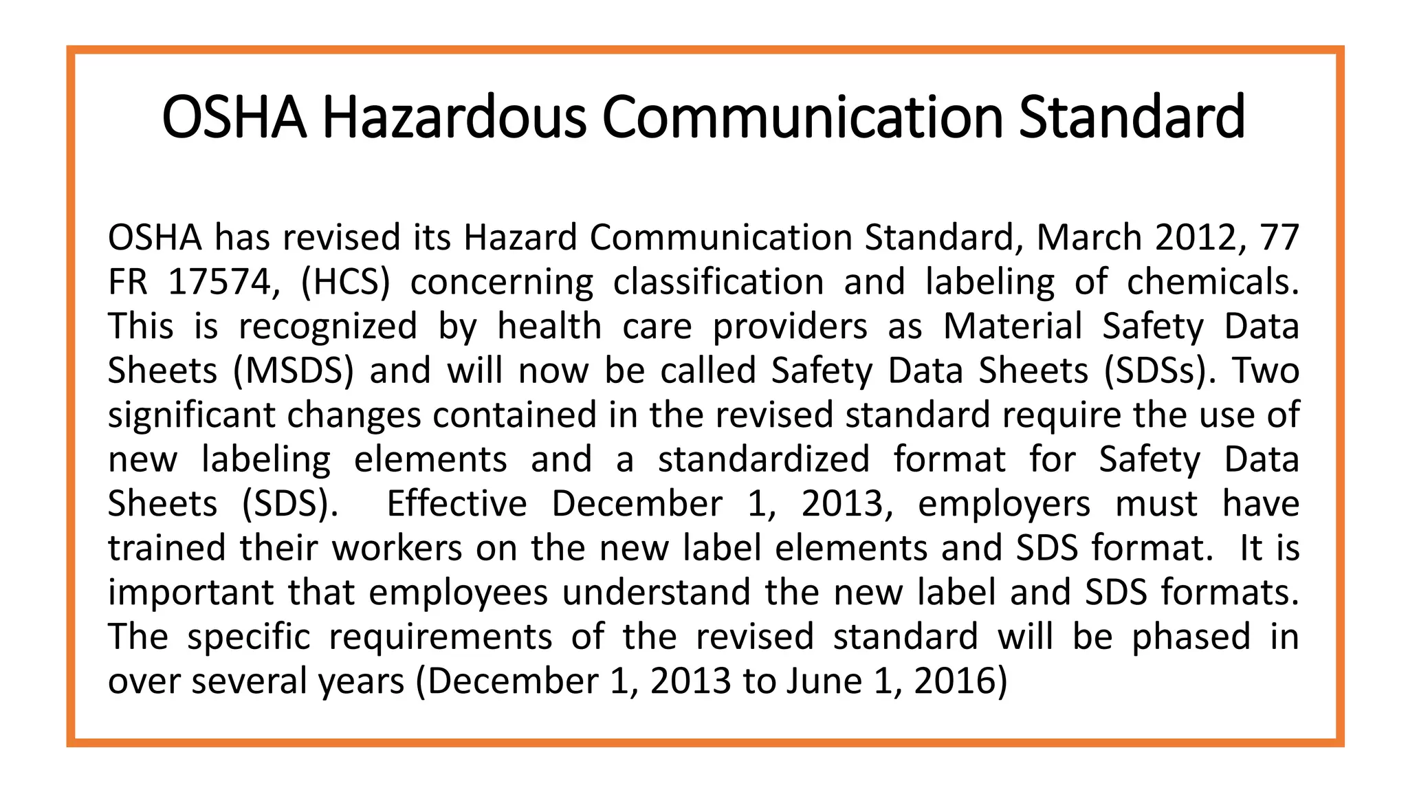 9 workplace OSHA & patient safety | PPTX