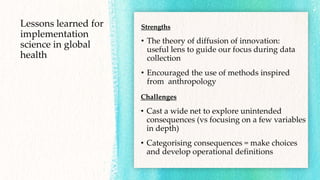 Using the Diffusion of Innovation Theory to Study the Unintended ...