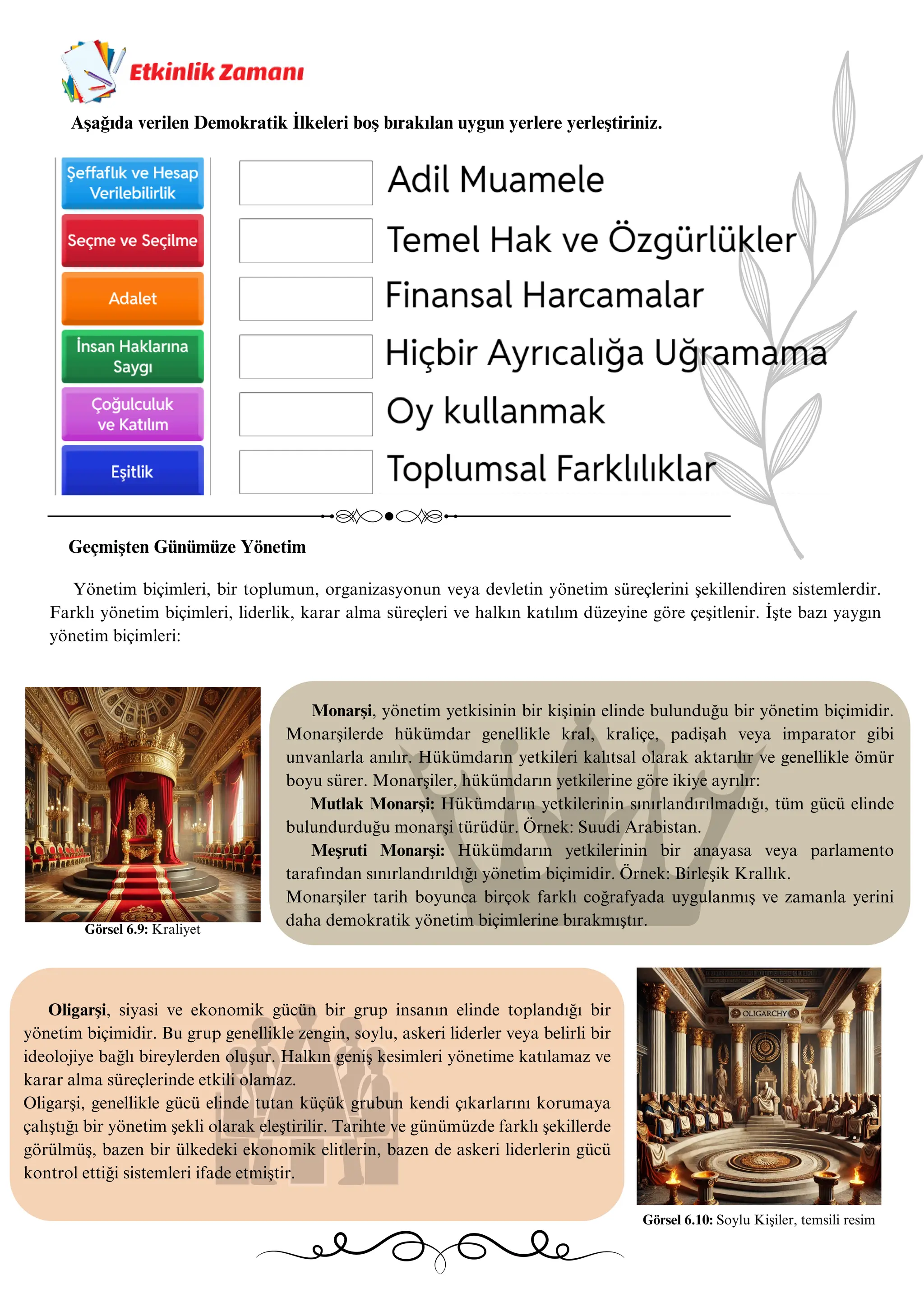 living democracy. Yaşayan demokrasi. Social Studies. Sosyal Bilgiler. | PDF