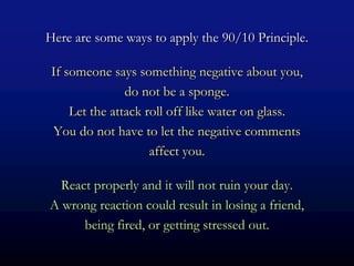 The 90/10 Principle by Stephen Covey | PPT