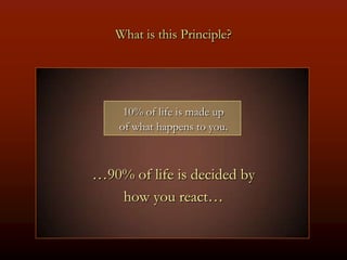 The 90/10 Principle by Stephen Covey | PPT