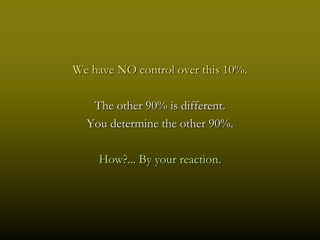 The 90/10 Principle by Stephen Covey | PPT