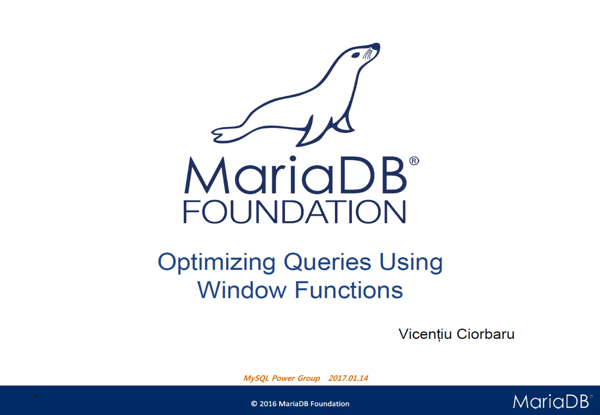 Optimizing Queries Using Window Functions | PPT Optimizing Queries Using Window Functions | PPT