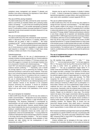 European Resuscitation Council Guidelines 2021: Paediatric Life Support ...