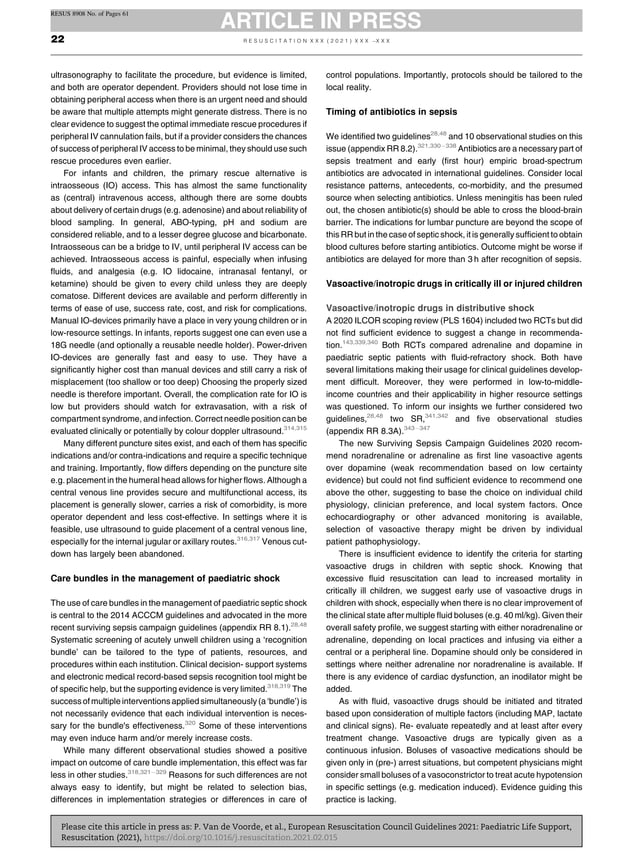 European Resuscitation Council Guidelines 2021: Paediatric Life Support ...