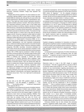 European Resuscitation Council Guidelines 2021: Paediatric Life Support ...