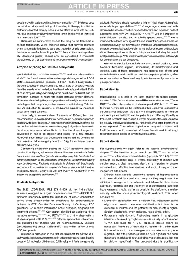 European Resuscitation Council Guidelines 2021: Paediatric Life Support ...