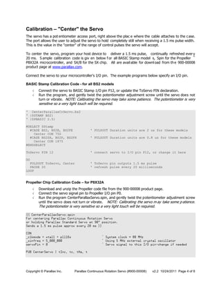900 00008-continuous-rotation-servo-documentation-v2.2 | PDF