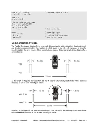 900 00008-continuous-rotation-servo-documentation-v2.2 | PDF