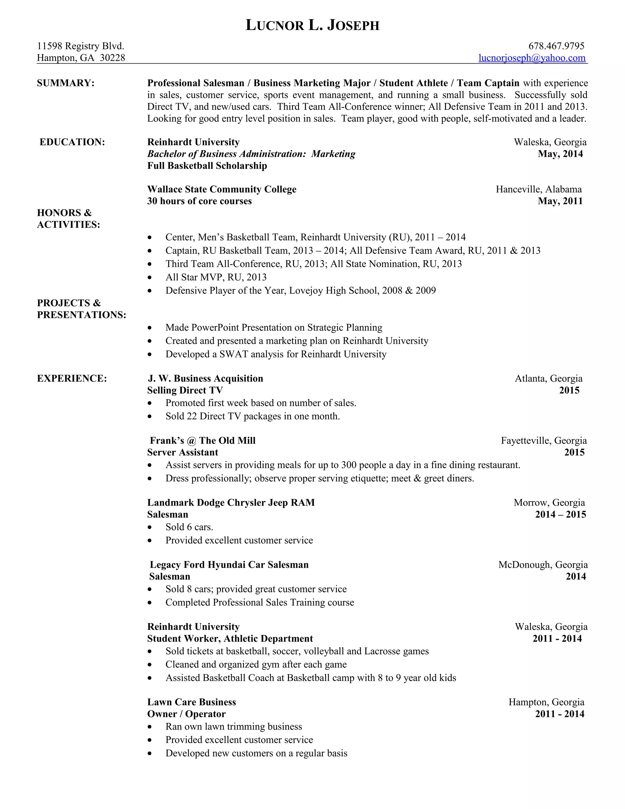 Luke Joseph Resume (3) | PDF