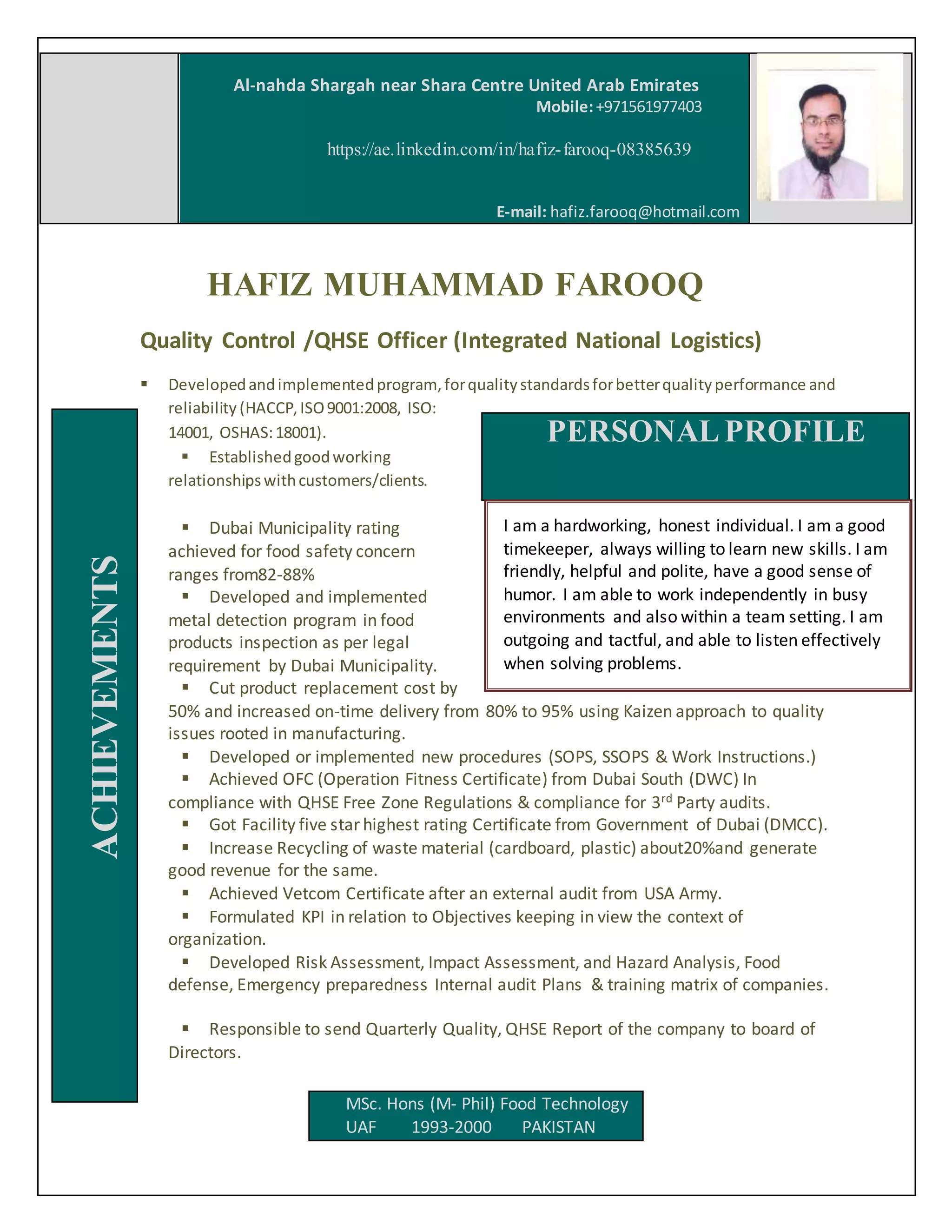 CV Hafiz | DOCX