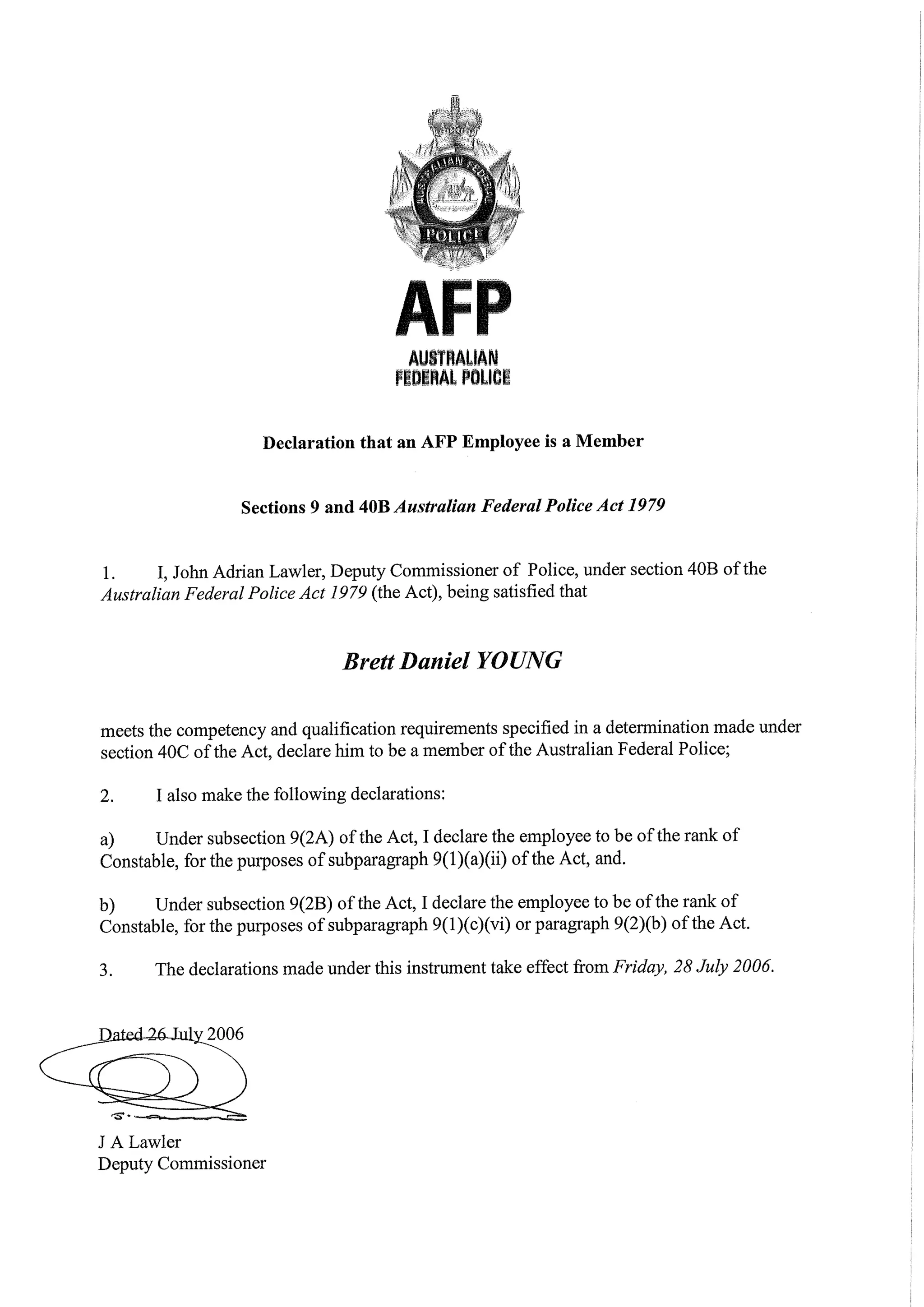 AFP undertaking and letter of promotion | PDF