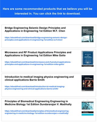 Clinical Engineering Principles and Applications in Engineering 1st ...
