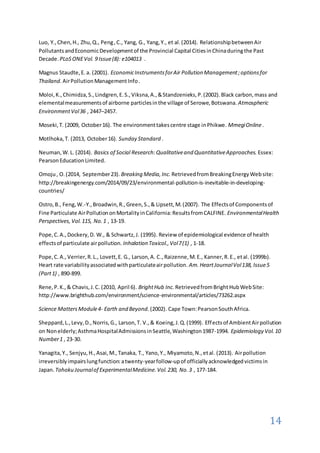 ECONOMIC DEVELOPMENT VS EFFECTS OF AIR POLLUTION ON HUMAN HEALTH; A ...