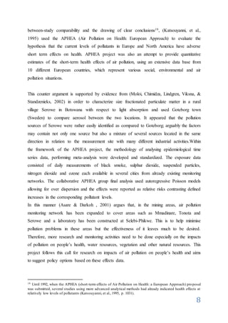 ECONOMIC DEVELOPMENT VS EFFECTS OF AIR POLLUTION ON HUMAN HEALTH; A ...