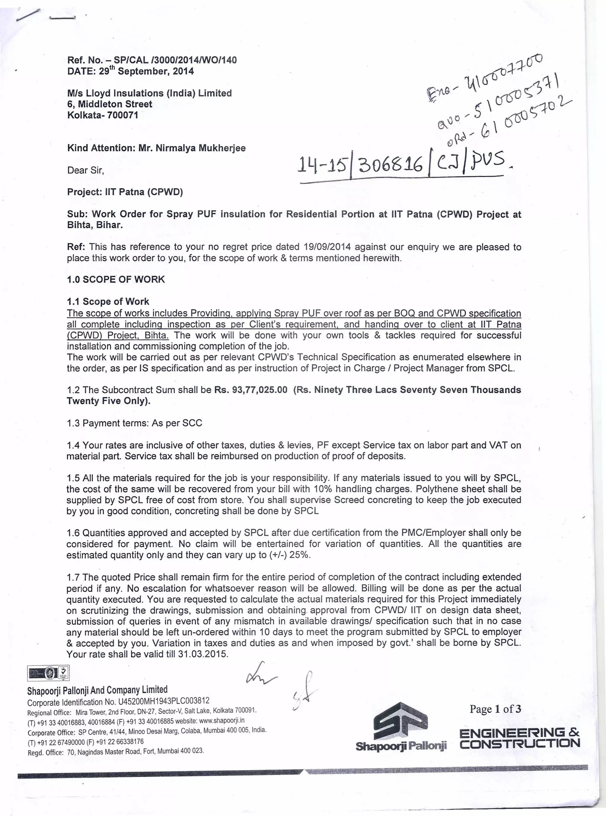 Shapoorji Pallonji PO | PDF