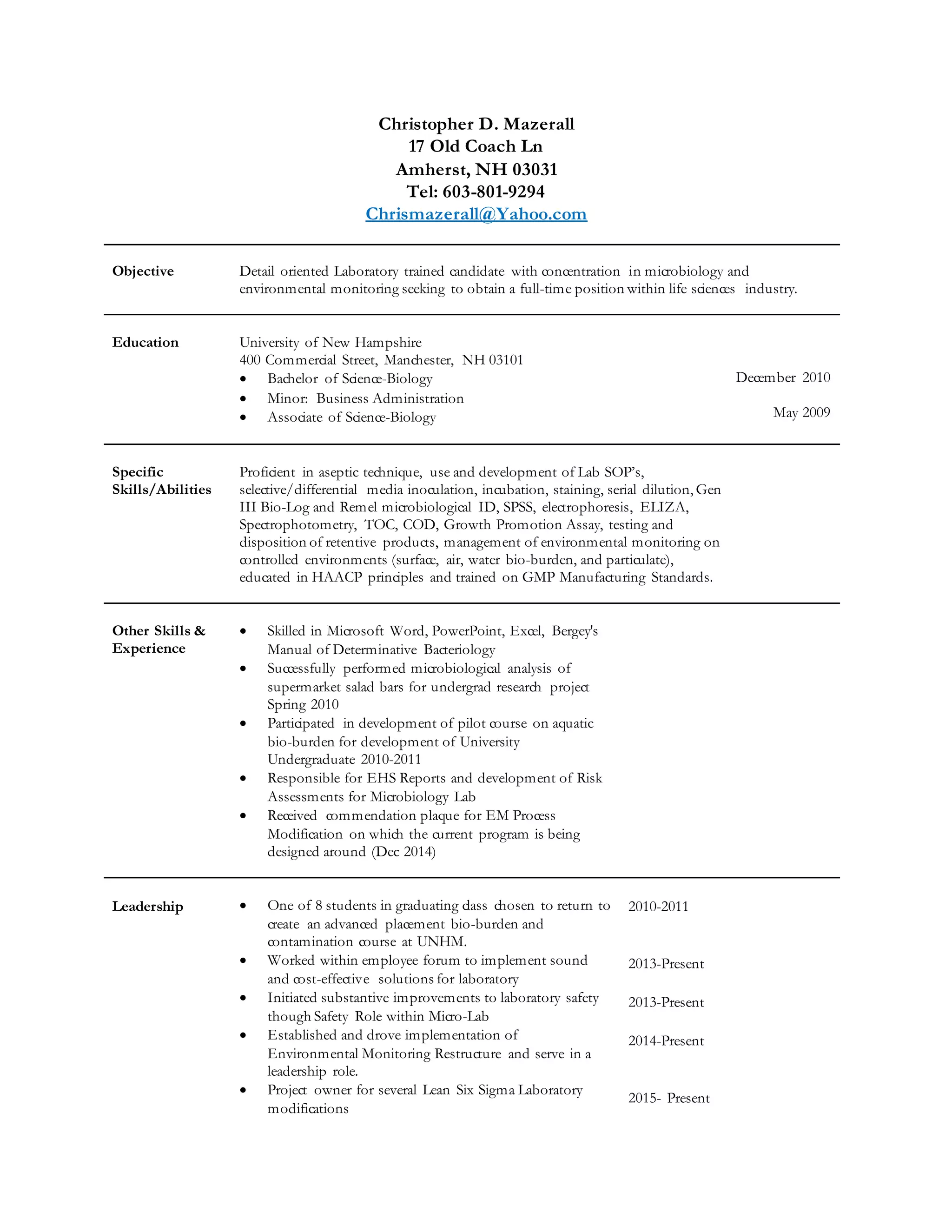 chris resume2[1] | PDF