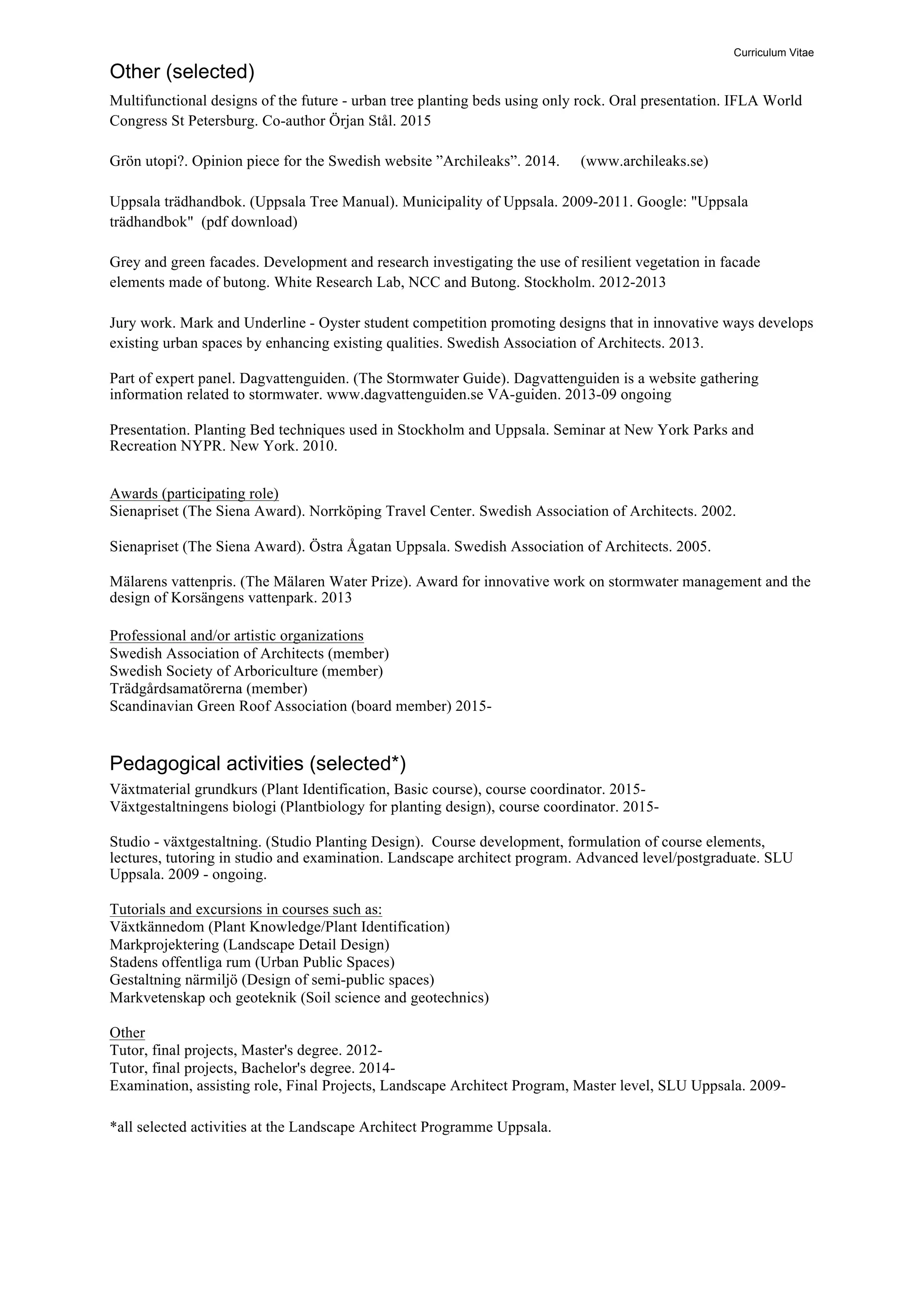 CV Sofia Eskilsdotter en | PDF