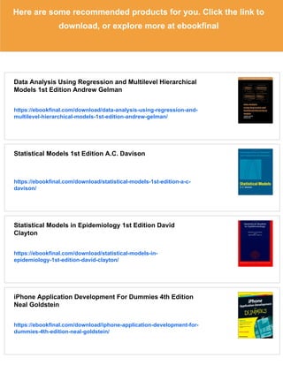 Multilevel Statistical Models 4th Edition Harvey Goldstein(Auth.) | PDF