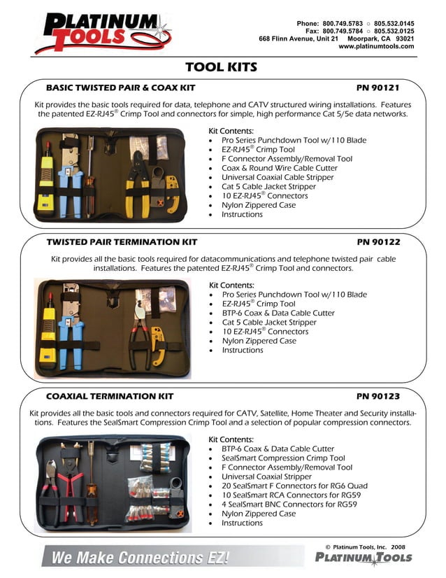 Platinum Tools 90134 Data Sheet | PDF