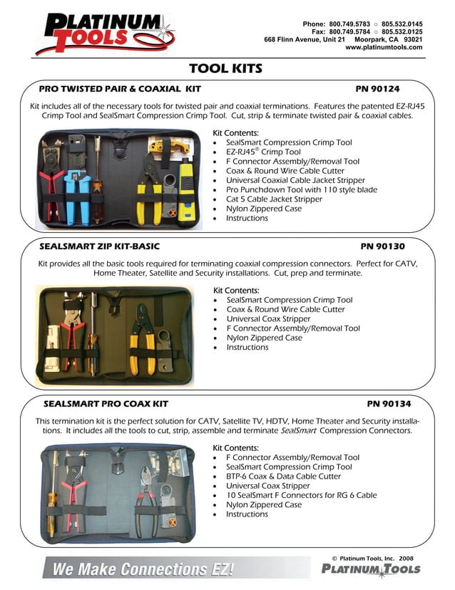 Platinum Tools 90134 Data Sheet | PDF