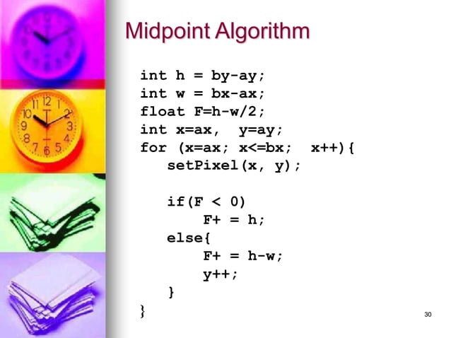 Output Primitives in Computer Graphics and Multimedia | PPT