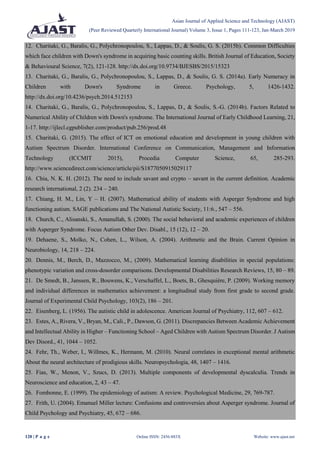 Mathematical Skills in Autism Spectrum Disorder | PDF