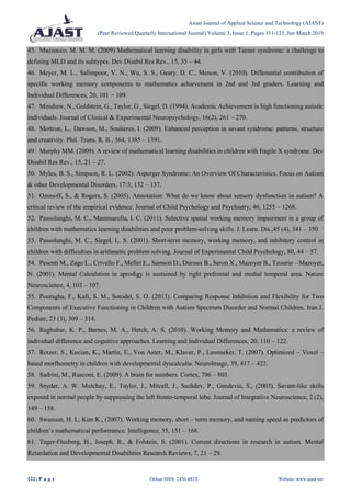 Mathematical Skills in Autism Spectrum Disorder | PDF