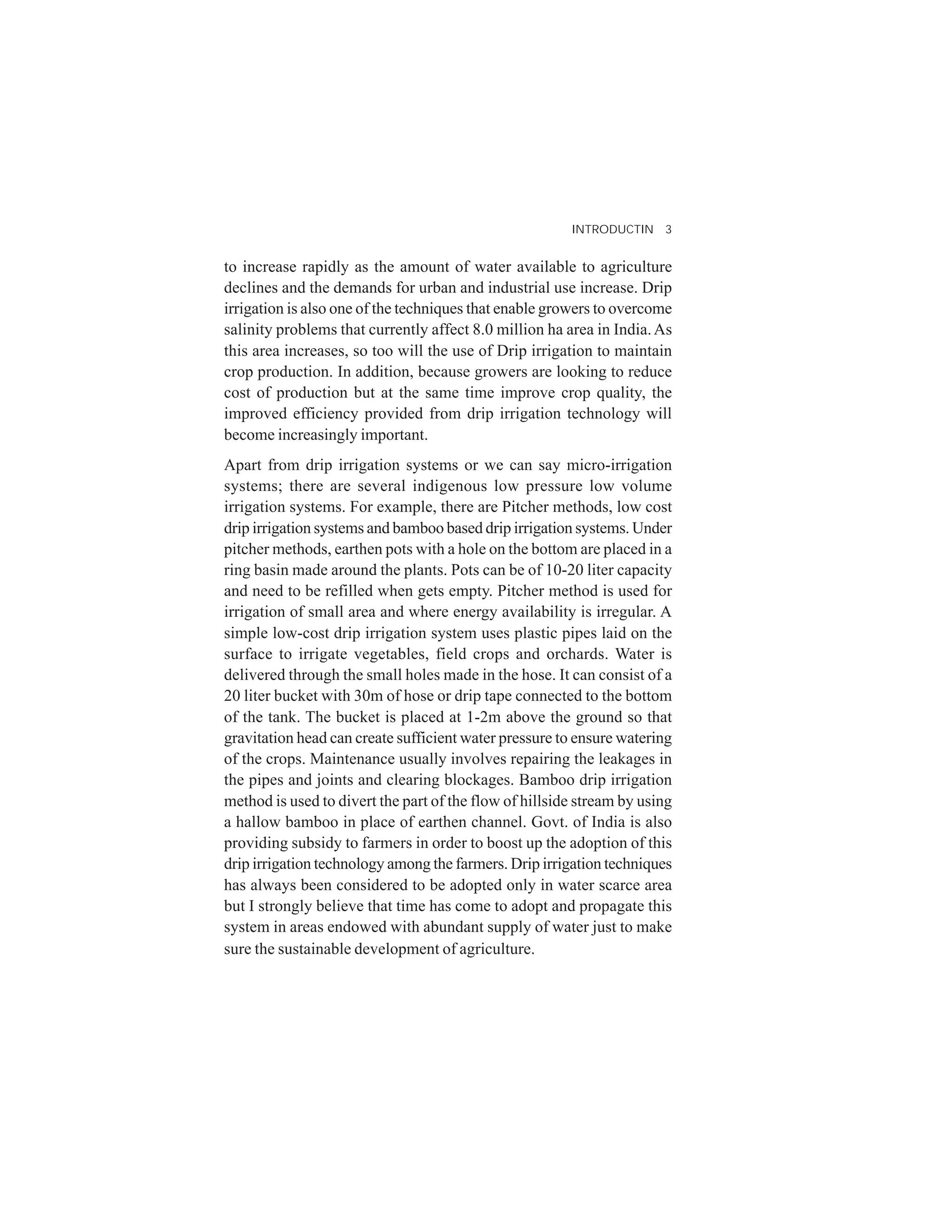 An introduction to drip irrigation systems 1st ed Edition Singh | PDF