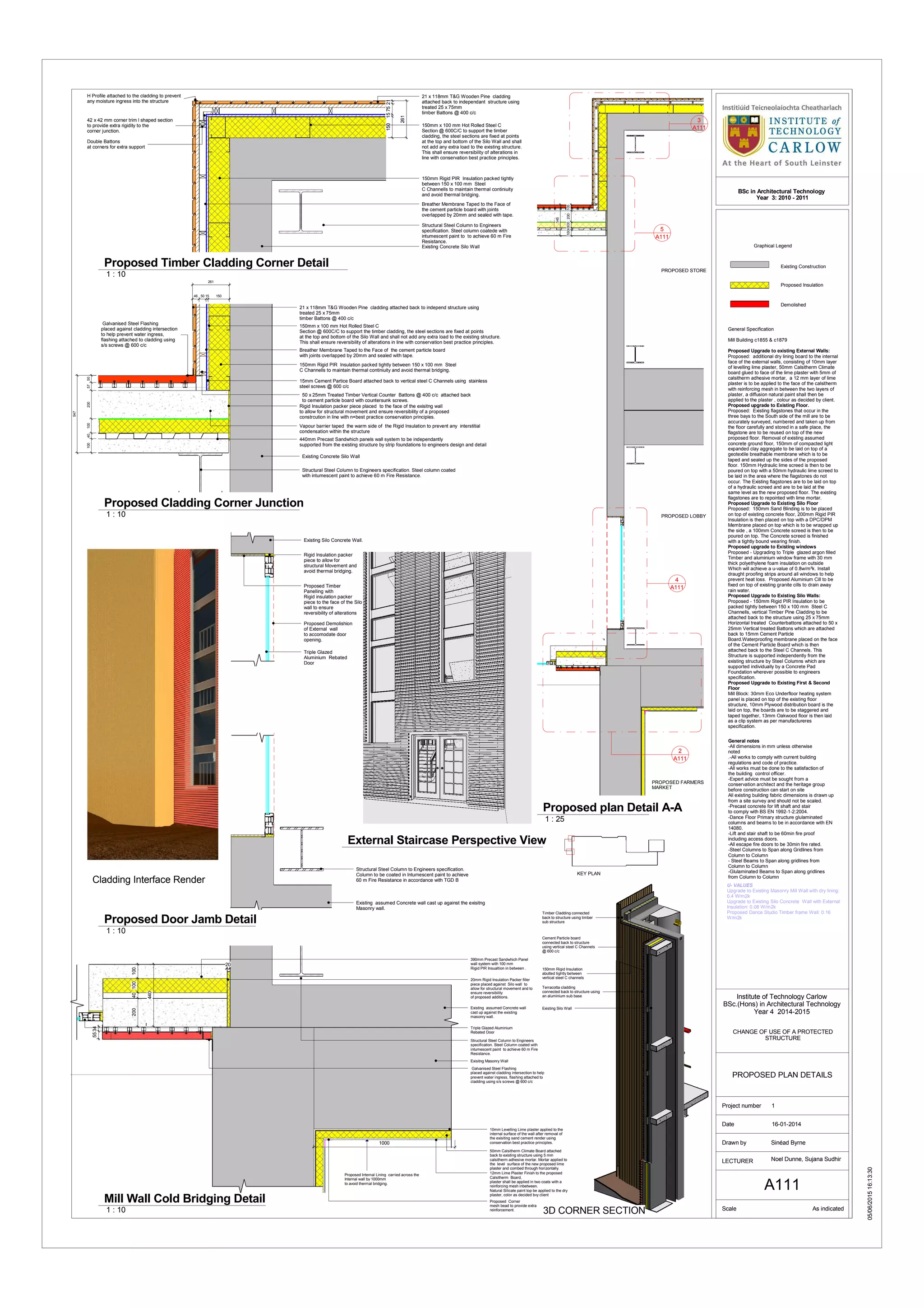Mill 14-1-15 - Sheet - A111 - PROPOSED PLAN DETAILS | PDF