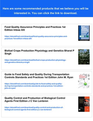 Production Practices and Quality Assessment of Food Crops Ramdane Dris ...