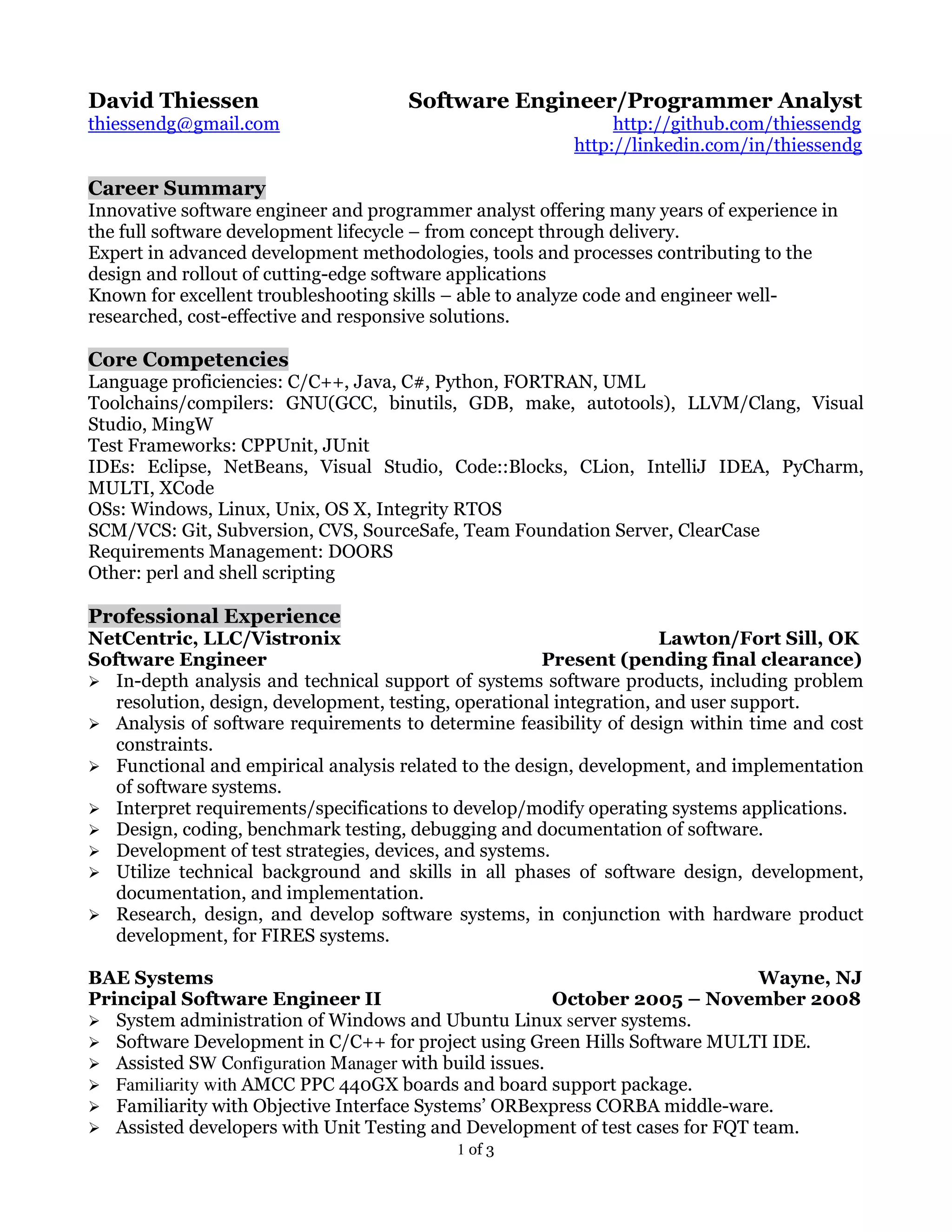 Resume-06-13-2016 | PDF | Operating Systems | Computer Software and Applications